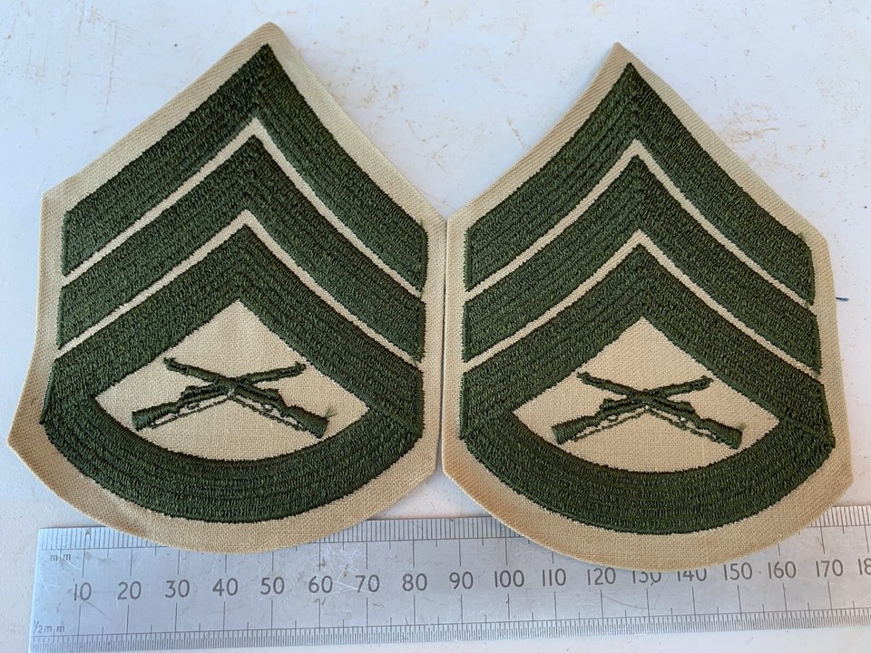 Pair of USMC United States Marine Corps Army Rank Chevrons - Staff ...