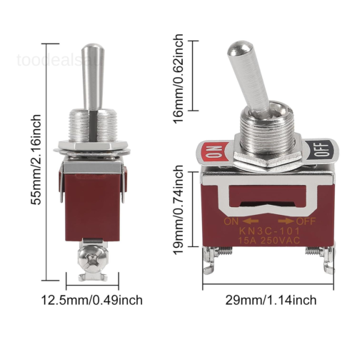 4pcs Marine Toggle Switch 12V DC 30A Waterproof 12 Volt ON-OFF | eBay