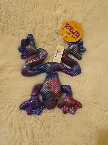 Toysmith Frog Sand Filled Plush Toy Metallic Rainbow Small 6 Inch Sand ...