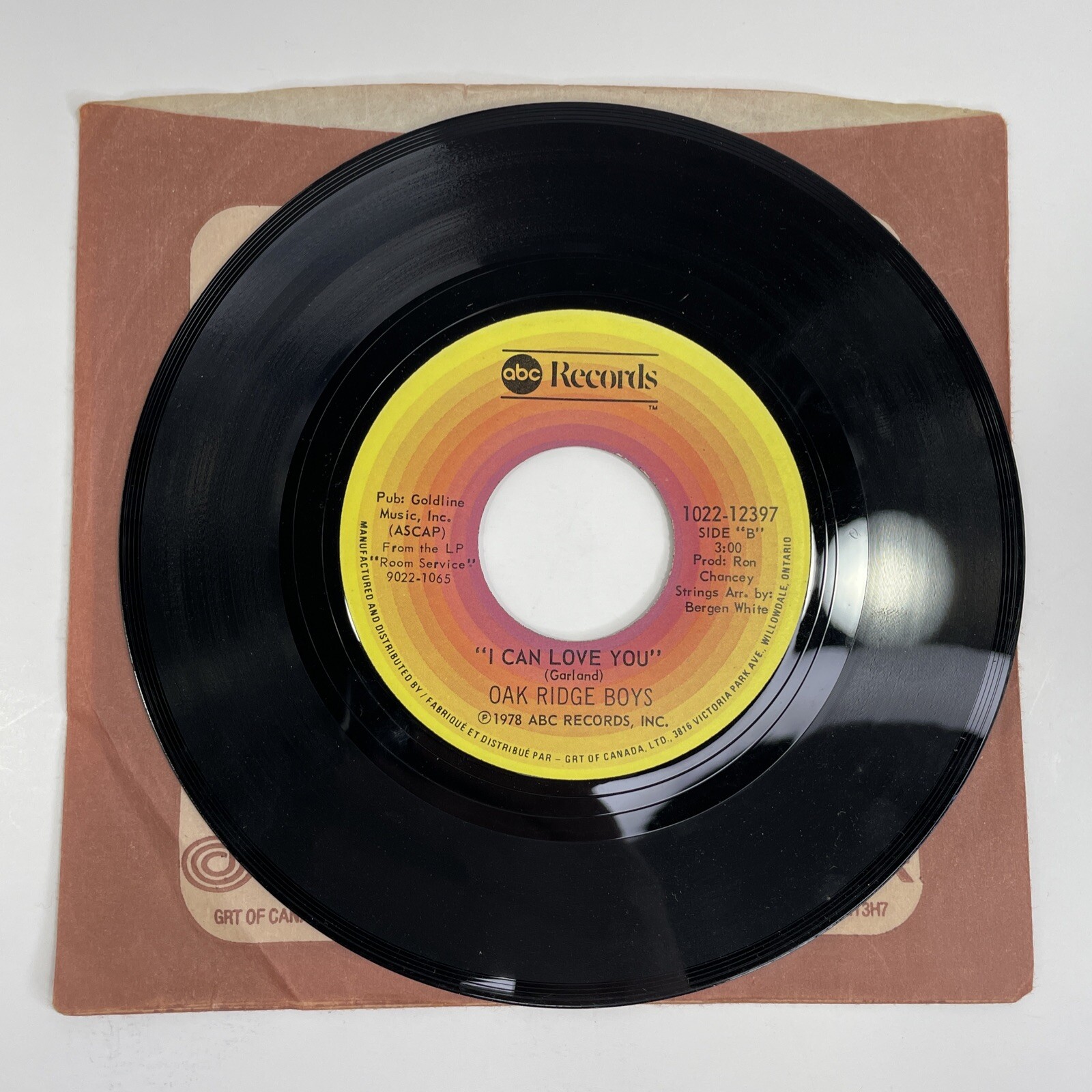 Canada Import: Oak Ridge Boys, Cryin' Again (1978, 45rpm, 7” Record ...