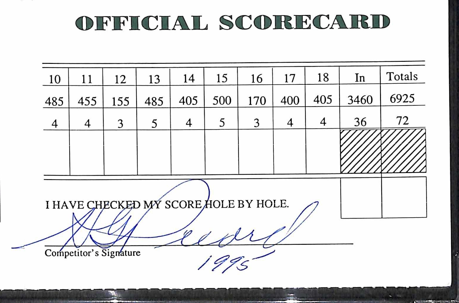 Henry Picard "1938 Masters Champion" Signed Autographed Masters ...