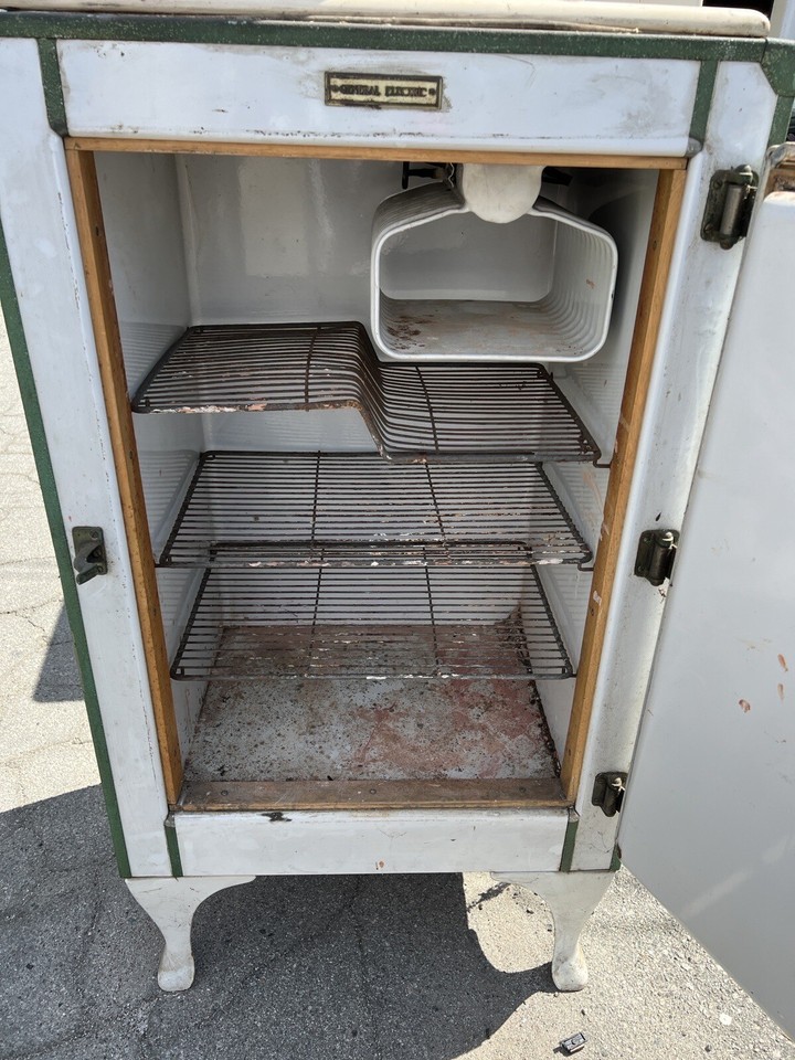 Vintage 1920's Ice Box Refrigerator. ANTIQUE. WHITE, ENAMEL | eBay