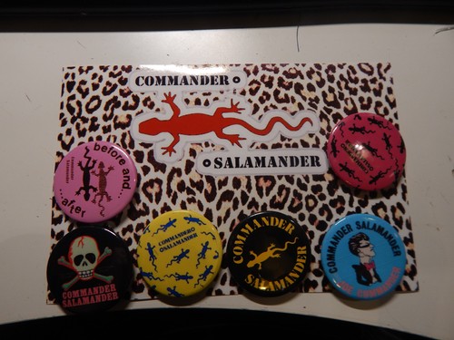 Lot 6 Retro Commander Salamander Pins/Badges/Buttons 1980 Washington DC ...