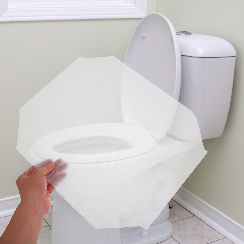 1 Box Flushable Toilet Seat Covers Travel Disposable Toilet Seats ...