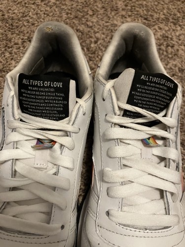 Reebok CL 'Pride' Low Leather Shoes White/Rainbow Men's Size 8.5 GW0263 ...