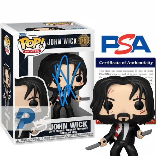 ⚡Keanu Reeves Signed John Wick Funko Pop PSA Sticker w/ Protector | eBay