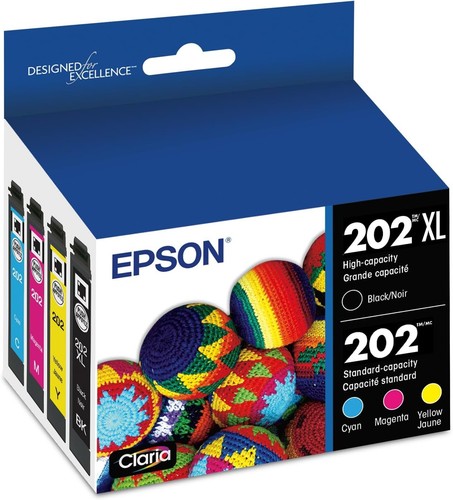 Epson 202 Claria Ink T202XL-BCS High Capacity Black & Color – WF-2860 ...