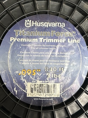 Husqvarna OEM Titanium Force 3LB .095x840 String Trimmer Line 639005106 ...