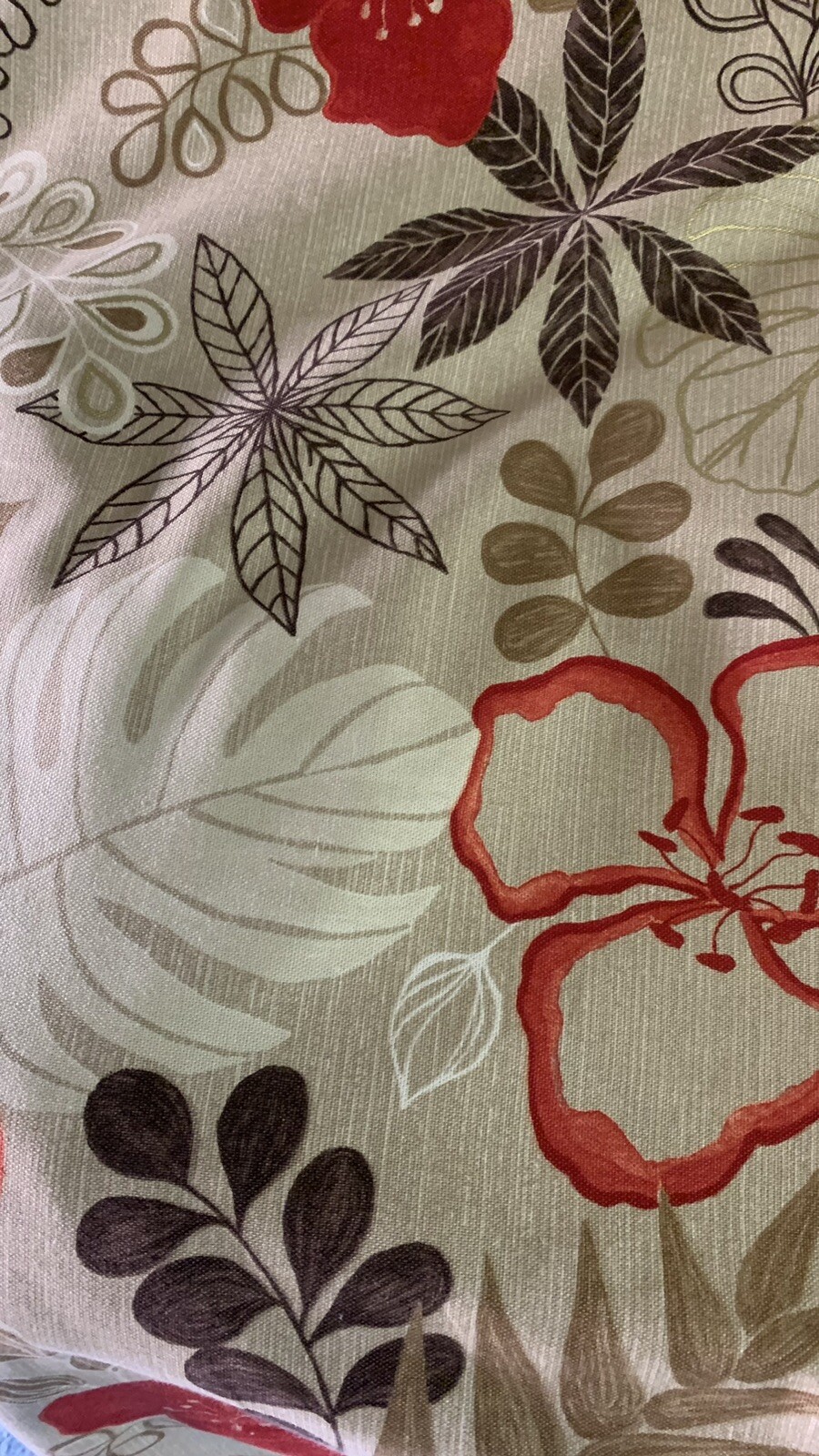 HARLEQUIN CURTAIN FABRIC DESIGN "Kiana" 3 METRES POPPY/CHOCOLATE ...