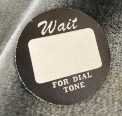 Reproduction 1950's vintage-style rotary telephone DIAL CARD (black ...