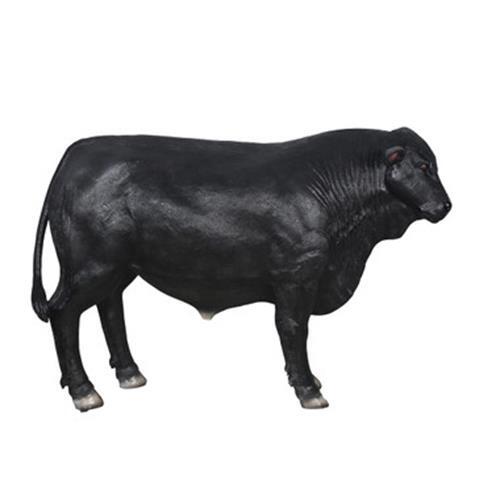 Black Bull Statue - Steer Statue - Angus Bull Life Size Statue Black | eBay