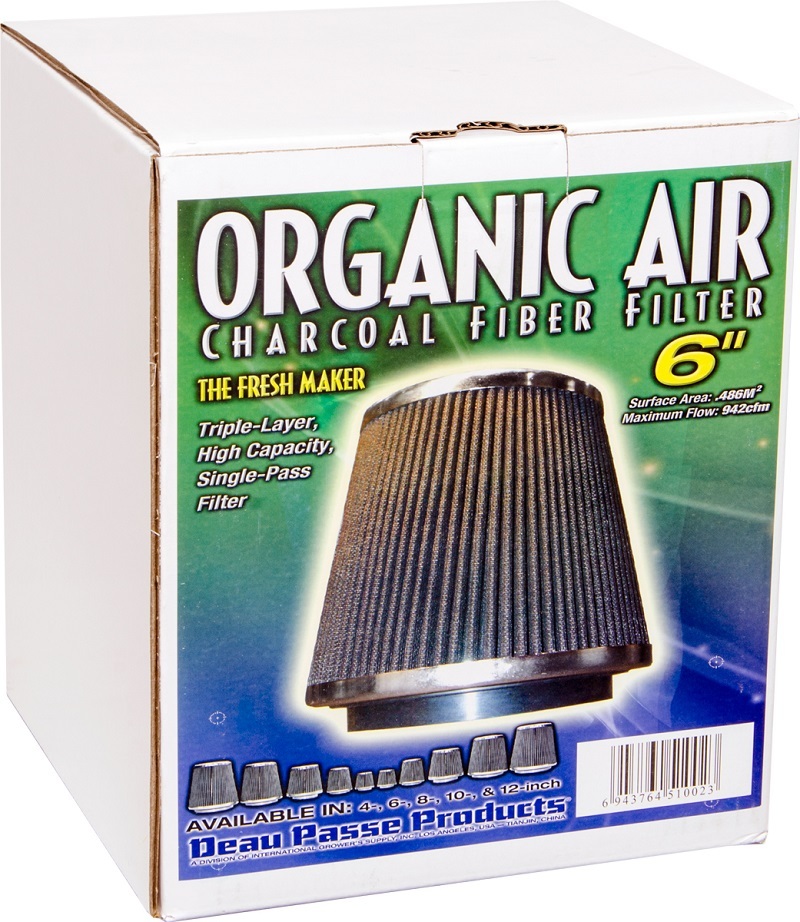 Organic Air 6" PHAT Charcoal Fiber Filter Highest Flow 942 CFM The ...