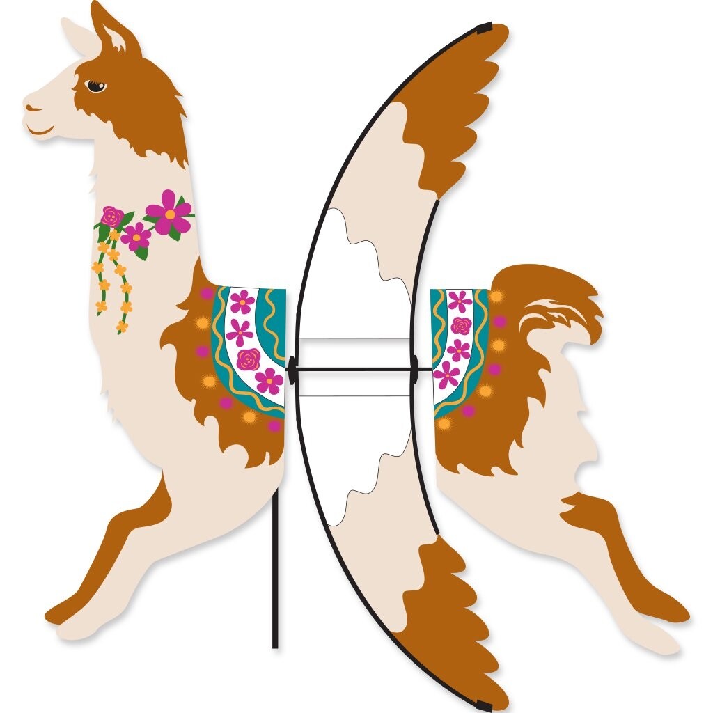 24" Flying LLAMA WhirliGig Wind Spinner Garden Decor by Premier Kites ...