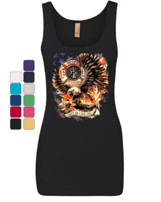 First In Last Out Women's Tank Top Fire & Rescue FD American ...