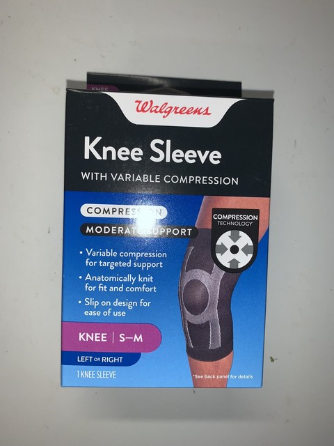 Walgreens Size S/m Knee Sleeve With Variable Compression Sleeves for ...