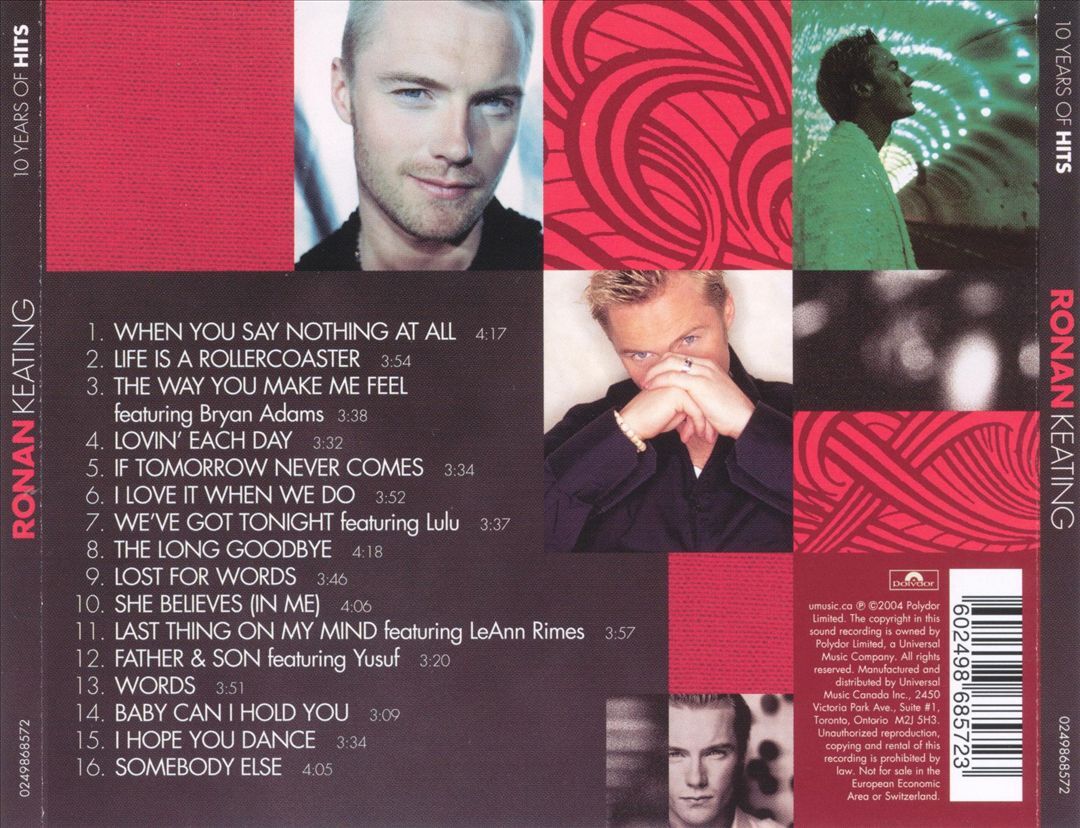 RONAN KEATING - 10 YEARS OF HITS NEW CD 602498685723| eBay