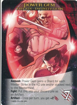 POWER GEM Upper Deck Marvel Legendary VILLAINS INFINITY GEMS DRAX HULK ...