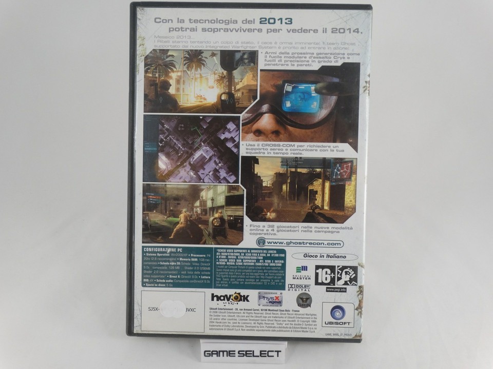 Tom CLANCY'S Ghost Recon Advanced Warfighter PC Computer DVD - Original ...