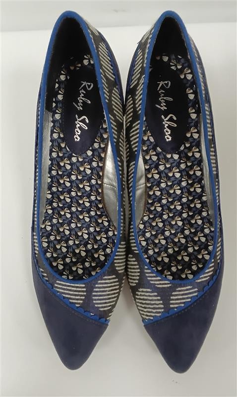 Ruby Shoo 'Elly' Woman's Navy Faux Suede Court Shoes Size:UK 6 - New in ...