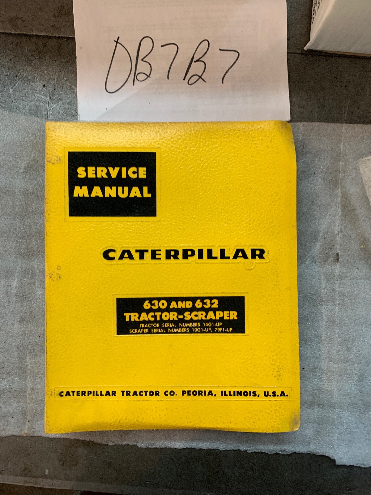 CATERPILLAR CAT 630 632 SCRAPER TRACTOR SERVICE MANUAL S/N 14G 10G 79F ...