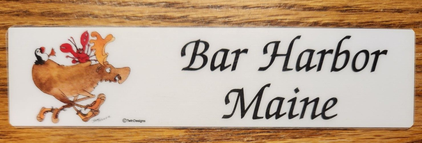 Bar Harbor Maine Brad Tanner Moose Lobster Puffin Twin Designs Bookmark ...
