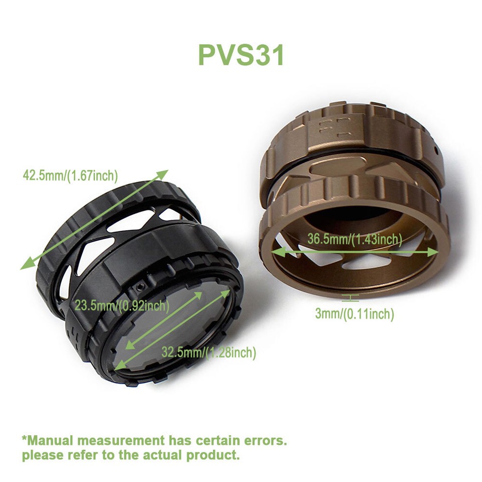Metal NVG Focusing Scope Cap W/ Adjustable Iris Aperture For PVS31 ...