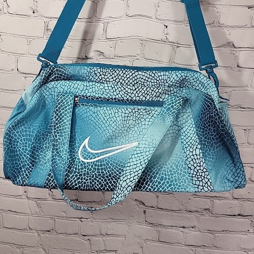 Nike Gym Club Training Bag Blue White Teal All-Over Print DA7527-415 | eBay