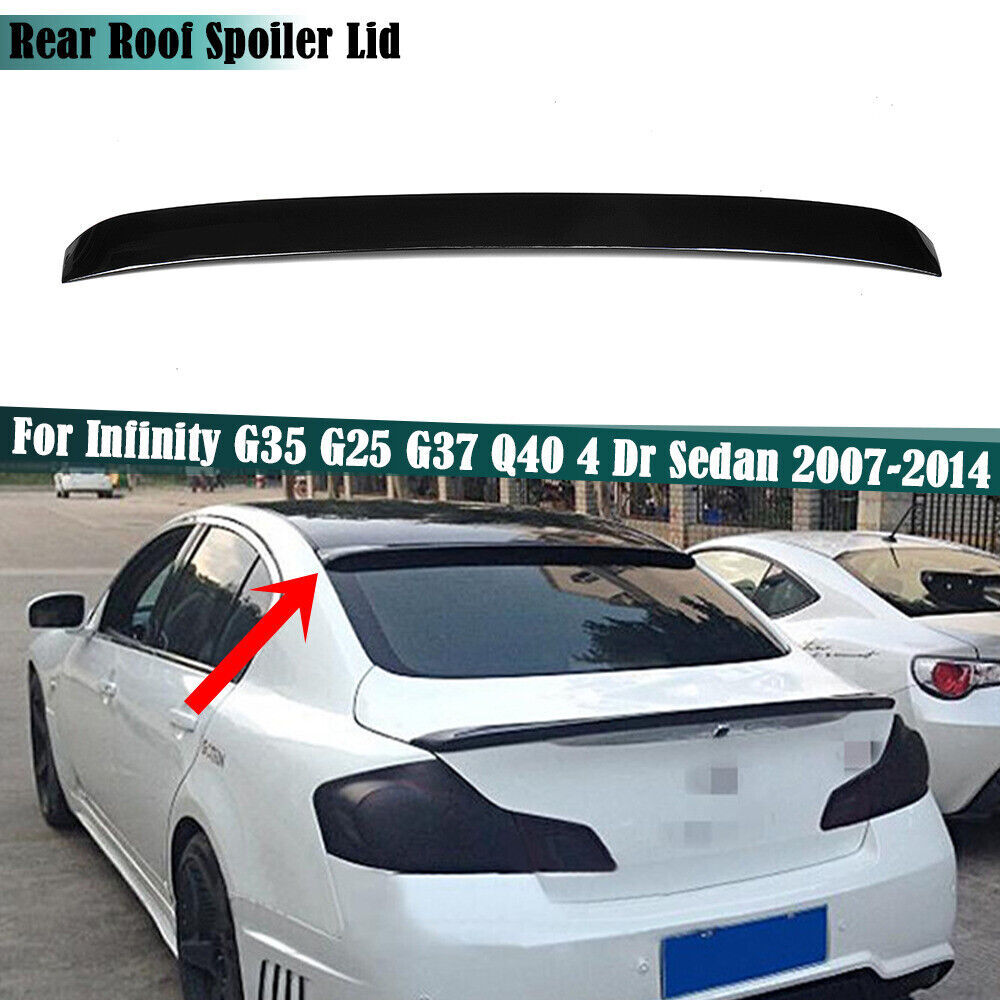 Glossy Black Window Roof Spoiler Visor Wing for INFINITI G35/G25/G37 ...