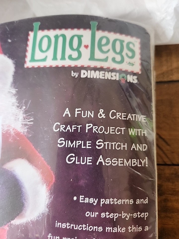 NIP Dimensions TALL ORDERS 2001 Christmas Long Legs Santa's List Kit 20 ...