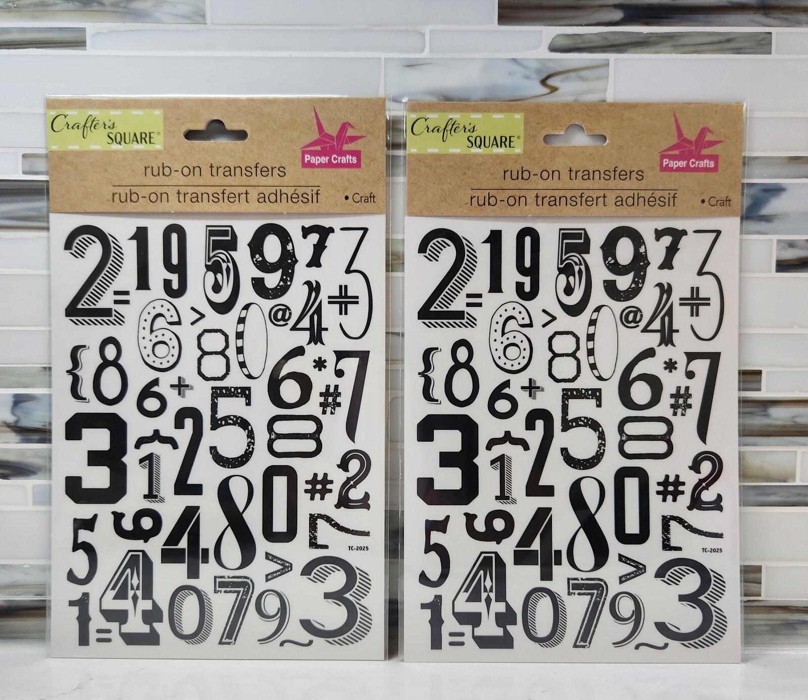 Crafter's Square Rub-On Transfers 2 Packs Craft Scrapbooking ~ Numbers ...