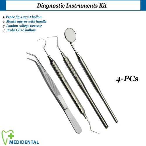 DIAGNOSTIC Instruments Dental Hygienists Teeth Examination Oral Surgery ...