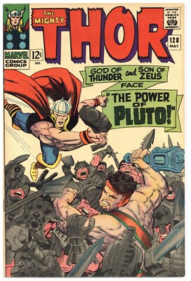Thor # 128 VERY FINE+ May 1966 Jack Kirby, Vince Colletta cover & art ...