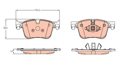 TRW GDB2193 Brake Pad Set, disc brake for CITROËN,DS,OPEL,PEUGEOT ...