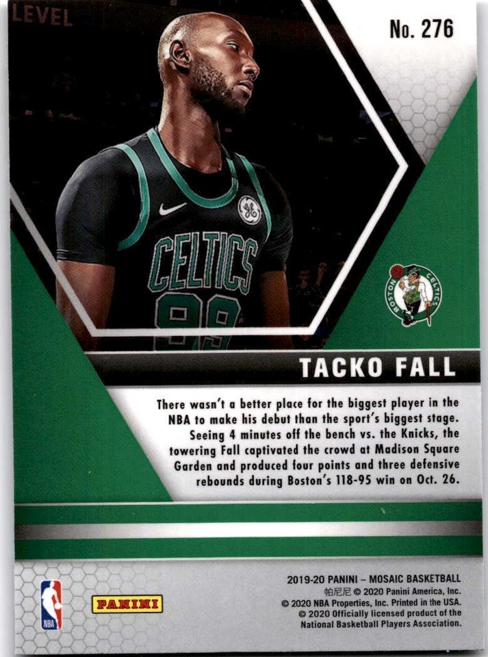 2019 Panini Mosaic Tacko Fall NBAD 276 | eBay