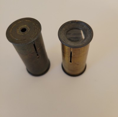Lot of 2 Antique Brass Botantical Field Pocket Microscopes 2.25" Long ...