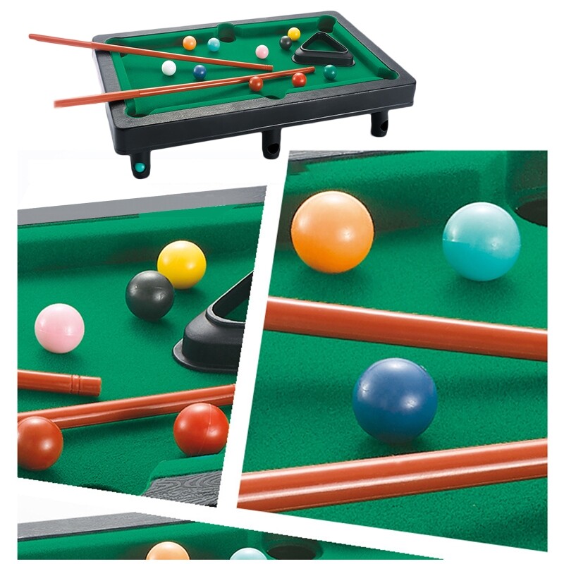 Mini Billiard Complete Set Snooker Pool Plastic Family Game Kids | eBay