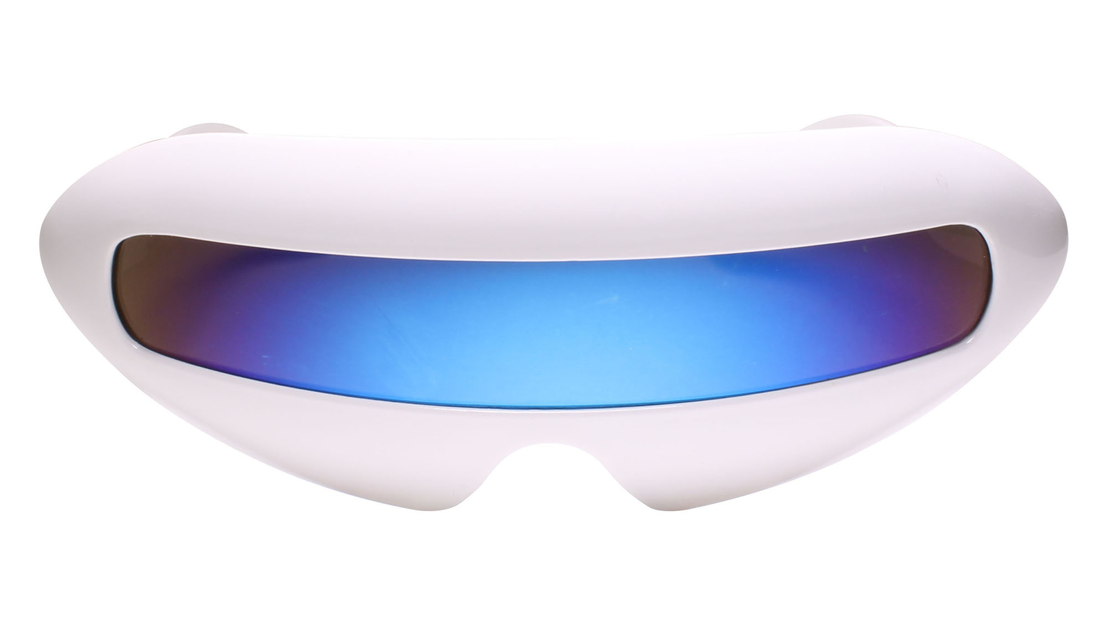 Alien Costume Cyclops Novelty Futuristic Blue Mirrored Lens White ...