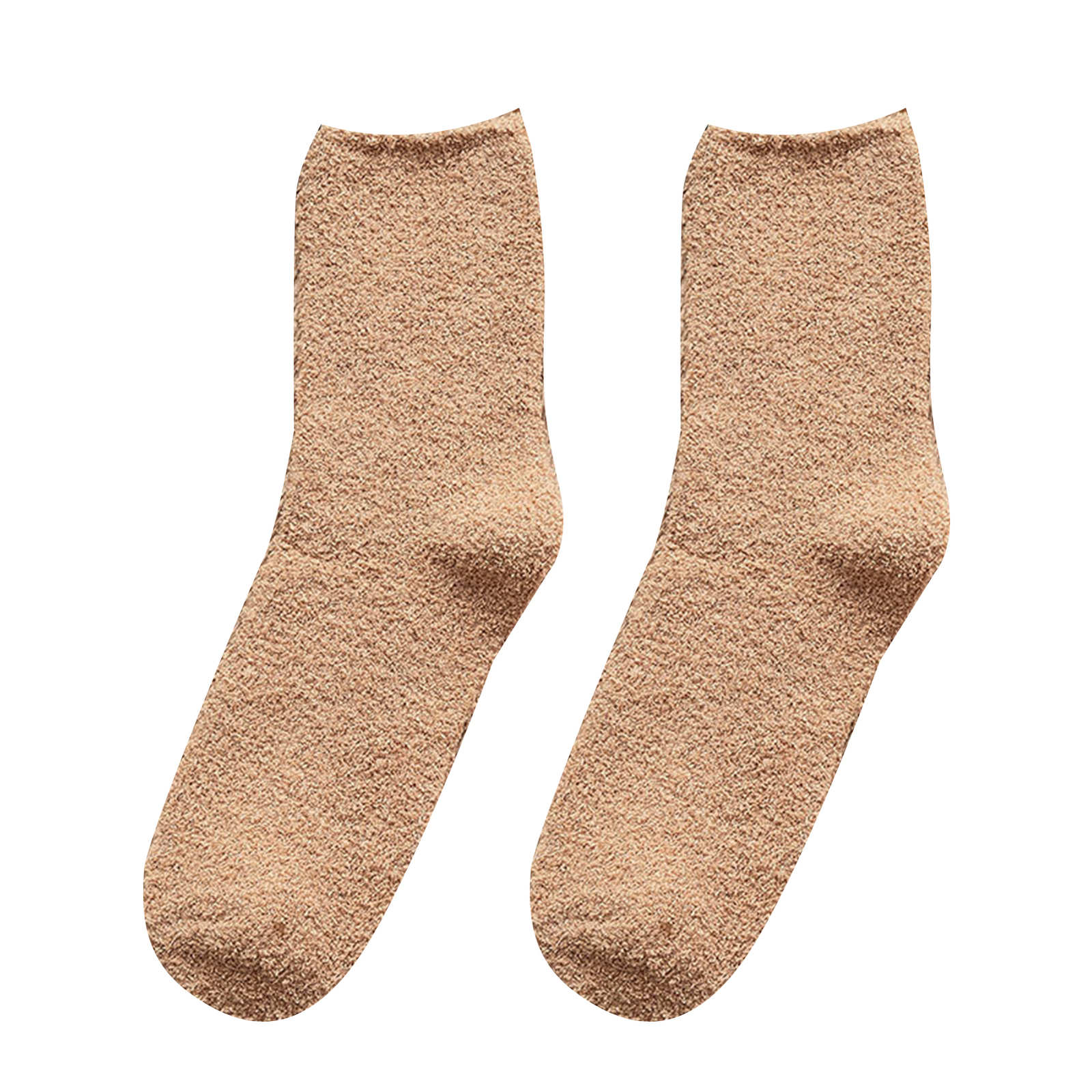 Warm Socks Anti-friction Soft Solid Color Thickened Socks Winter Autumn ...
