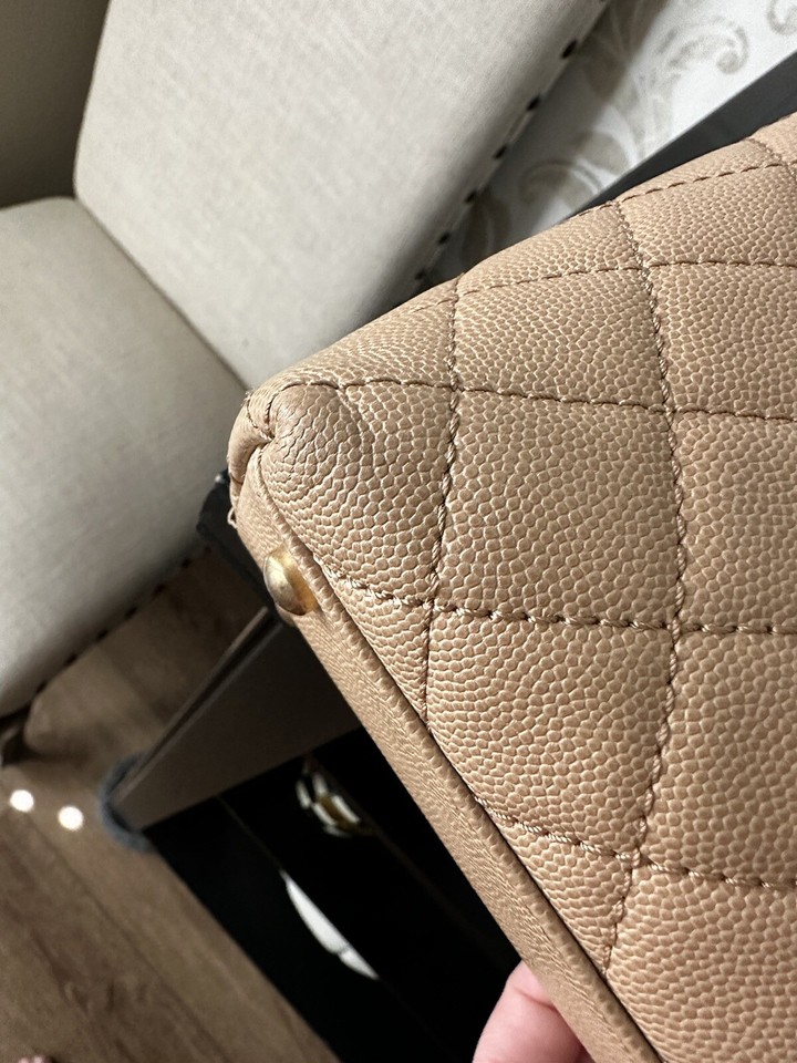 Chanel 17S Coco Handle Flapbag with Top Handle and Gold Tone Metal | eBay