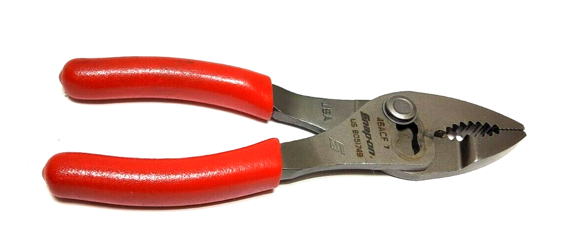 New Snap-on™ 6" long Red Vinyl Grip Combination Slip Joint Pliers 46ACF ...