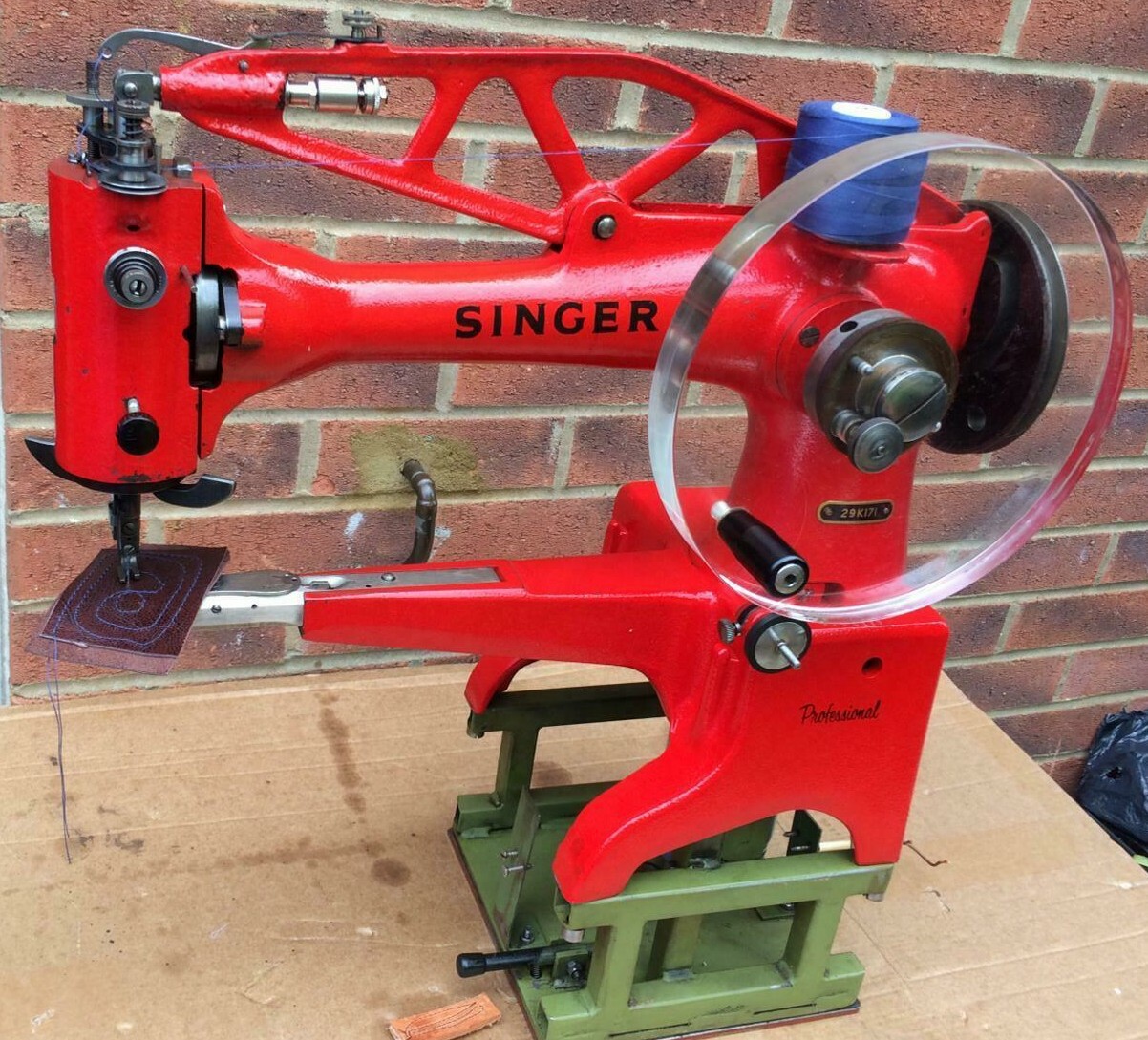 Rare Cased Red Singer 29K71 Walking foot Antique Industrial Patcher ...