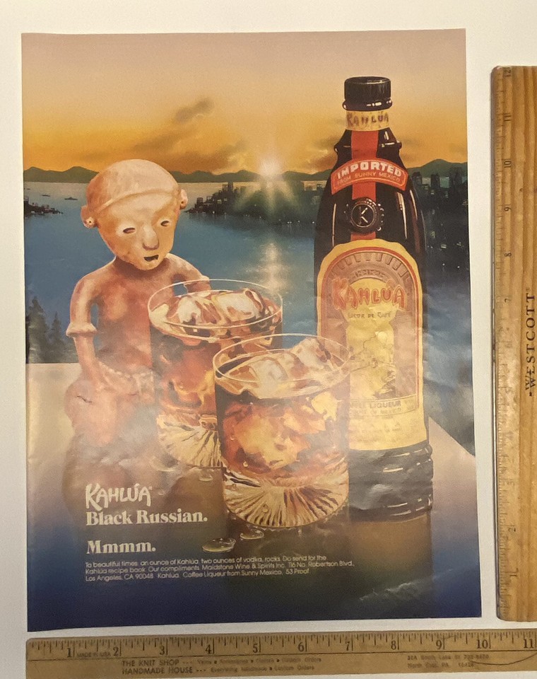 Vintage Print Ad Kahlua Black Russian Recipe Coffee 1970s Ephemera 13 ...