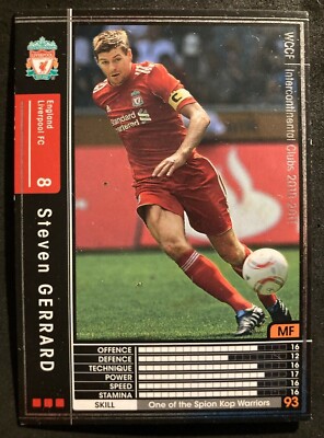 2010-11 Panini WCCF Steven Gerrard Liverpool black soccer card | eBay