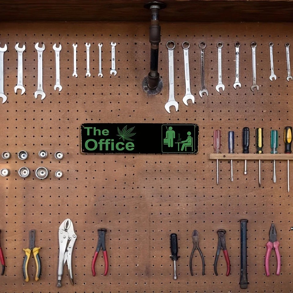 Office Vintage Tin Metal Signs Home Décor, Weed Poster, Street 4x16 ...