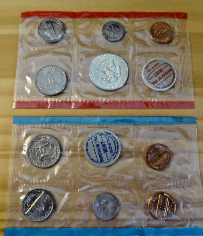 1969 & 1970 US Mint Uncirculated Coin Sets P & D w Mint Env ~ | eBay