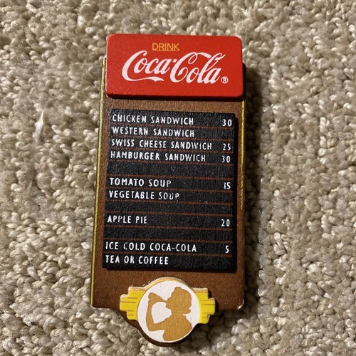 Vintage Coca-Cola Diner Menu Wood Refrigerator Magnet Retro Coke Sign ...