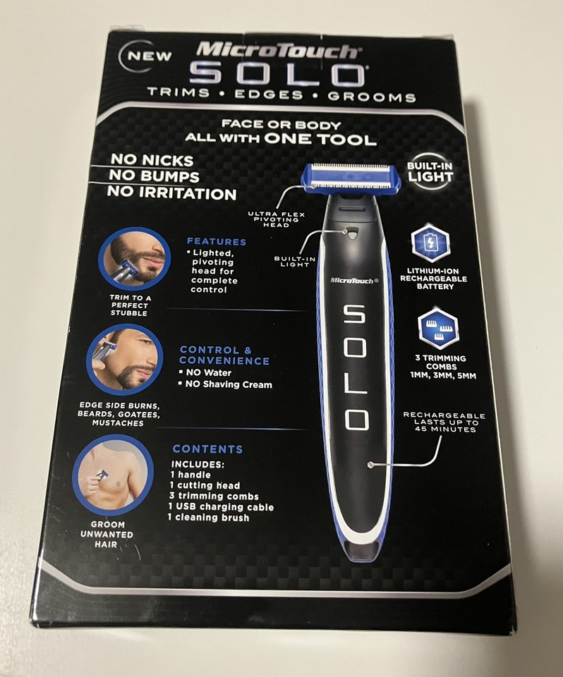 Micro Touch SOLO Rechargeable USB Full Body Hair Trimmer New | eBay