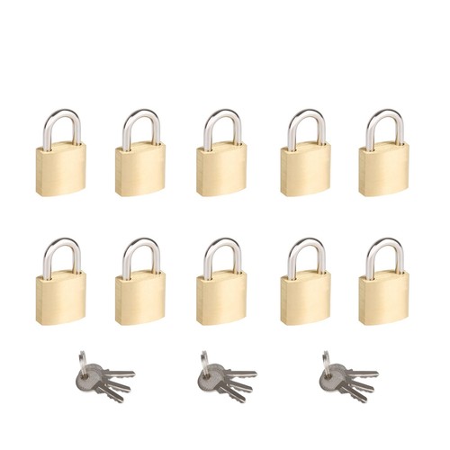 10Pack Small Locks with Same Keys, 3/4" (20Mm) Wide Lock Body Solid ...