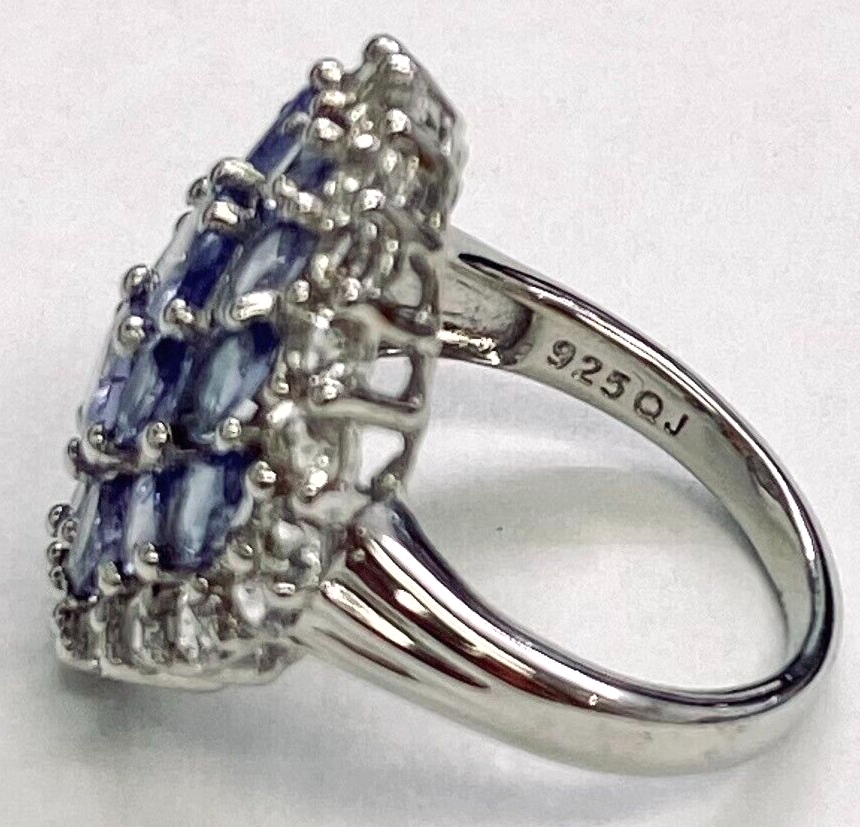 HSN Colleen Lopez 4.47ctw Tanzanite & White Topaz Sterling Silver Ring ...