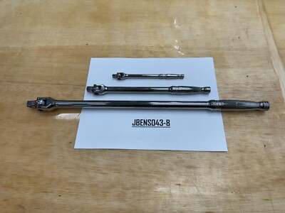 Snap-on Tools USA NEW 3pc Mix Drive Chrome Handle Breaker Bar Set ...